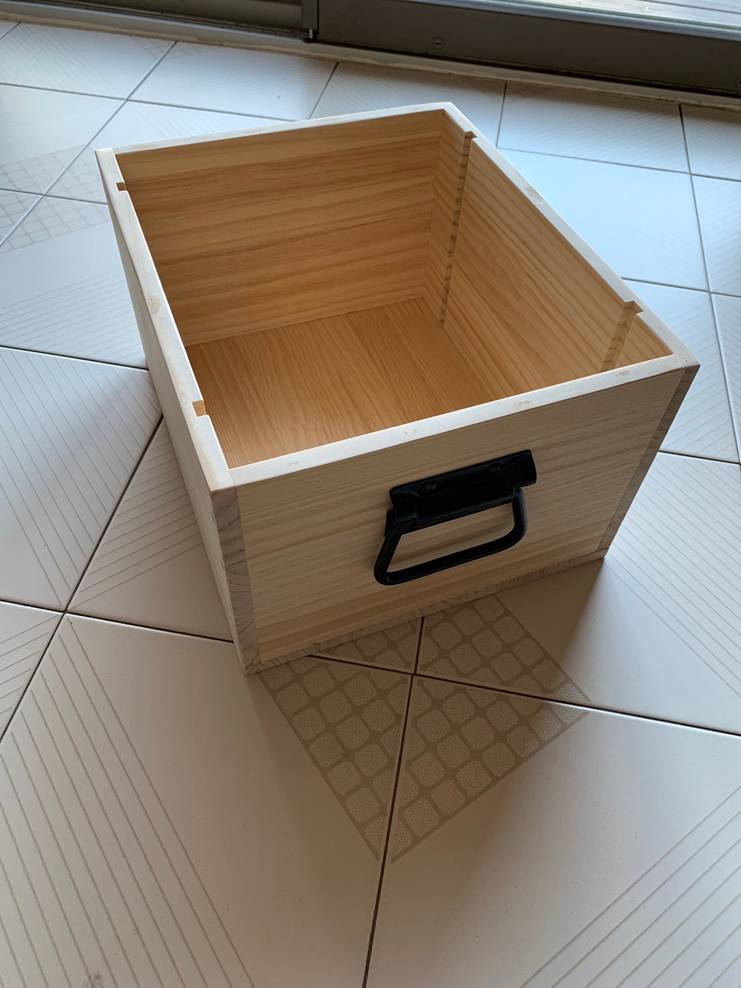 One Heavy Duty Wooden Box With Metal Handles - Etsy