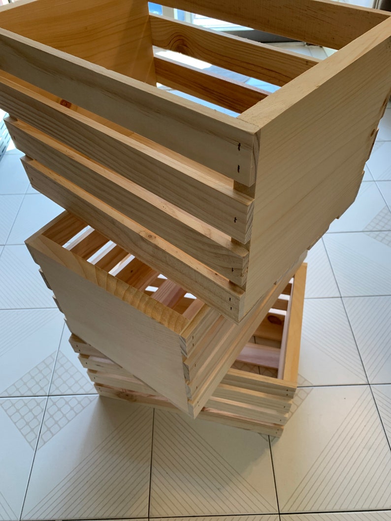 THREE Wooden Crates No Handles - Etsy