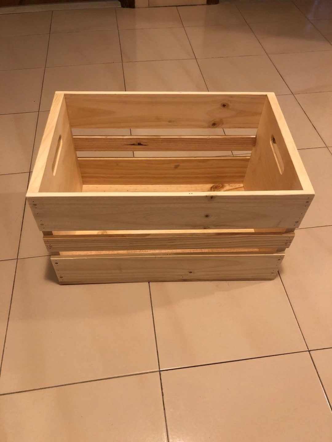 Oversized Wooden Crate Made of Natural Wood - Etsy