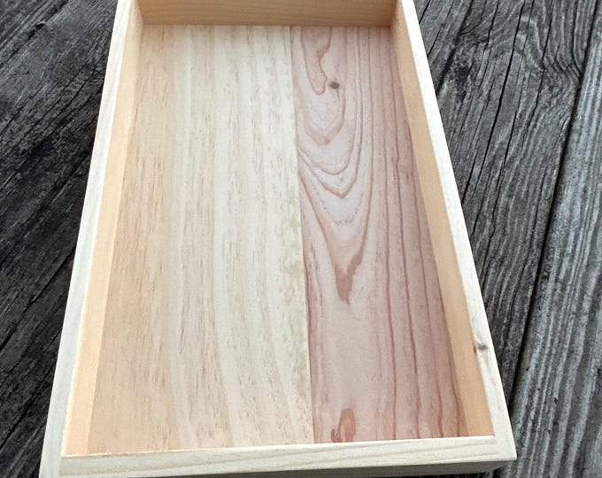 Solid Bottom Cedar Tray - Etsy