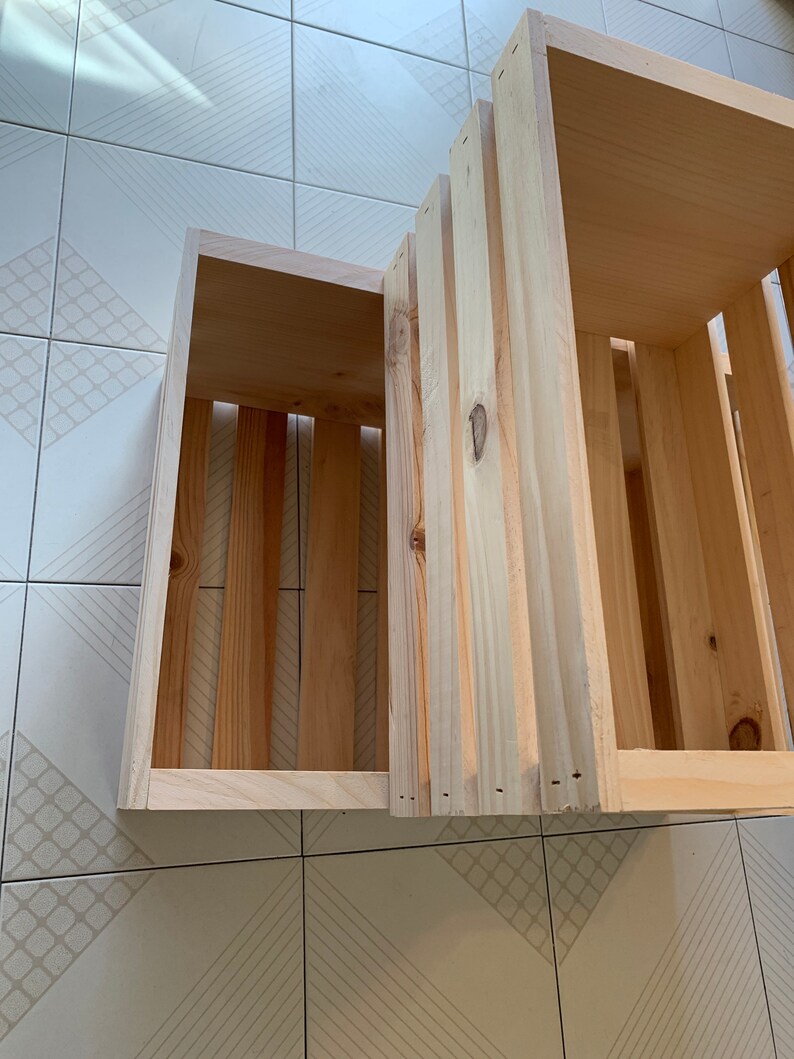 THREE Wooden Crates No Handles - Etsy