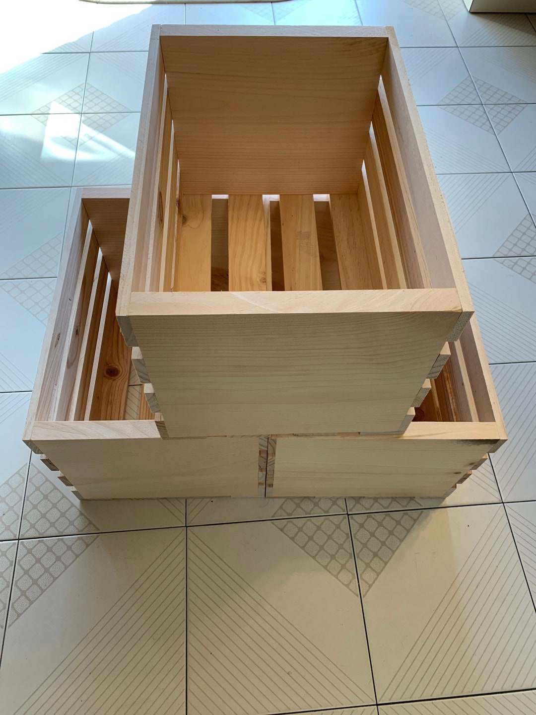 THREE Wooden Crates No Handles - Etsy