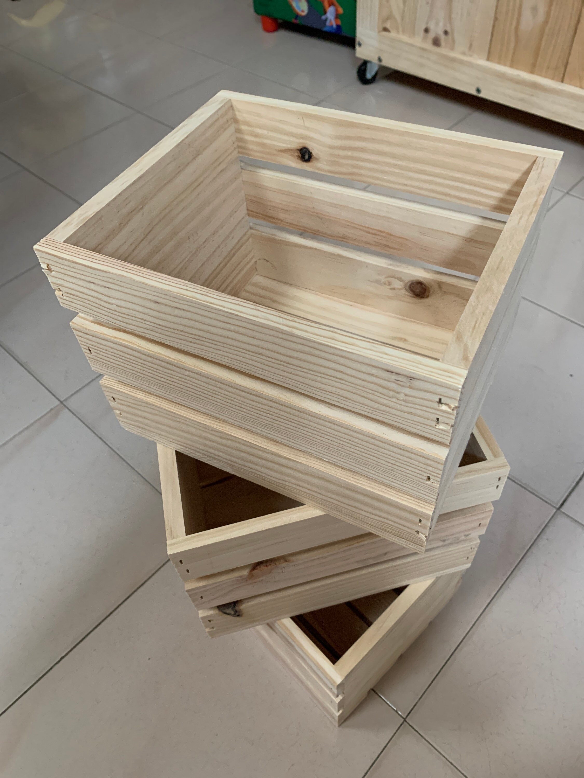 THREE Wooden Crates No Handles | Etsy