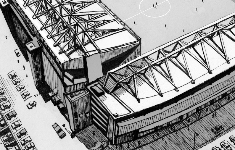 Liverpool FC Anfield Football Stadium Print Print the Kop | Etsy UK