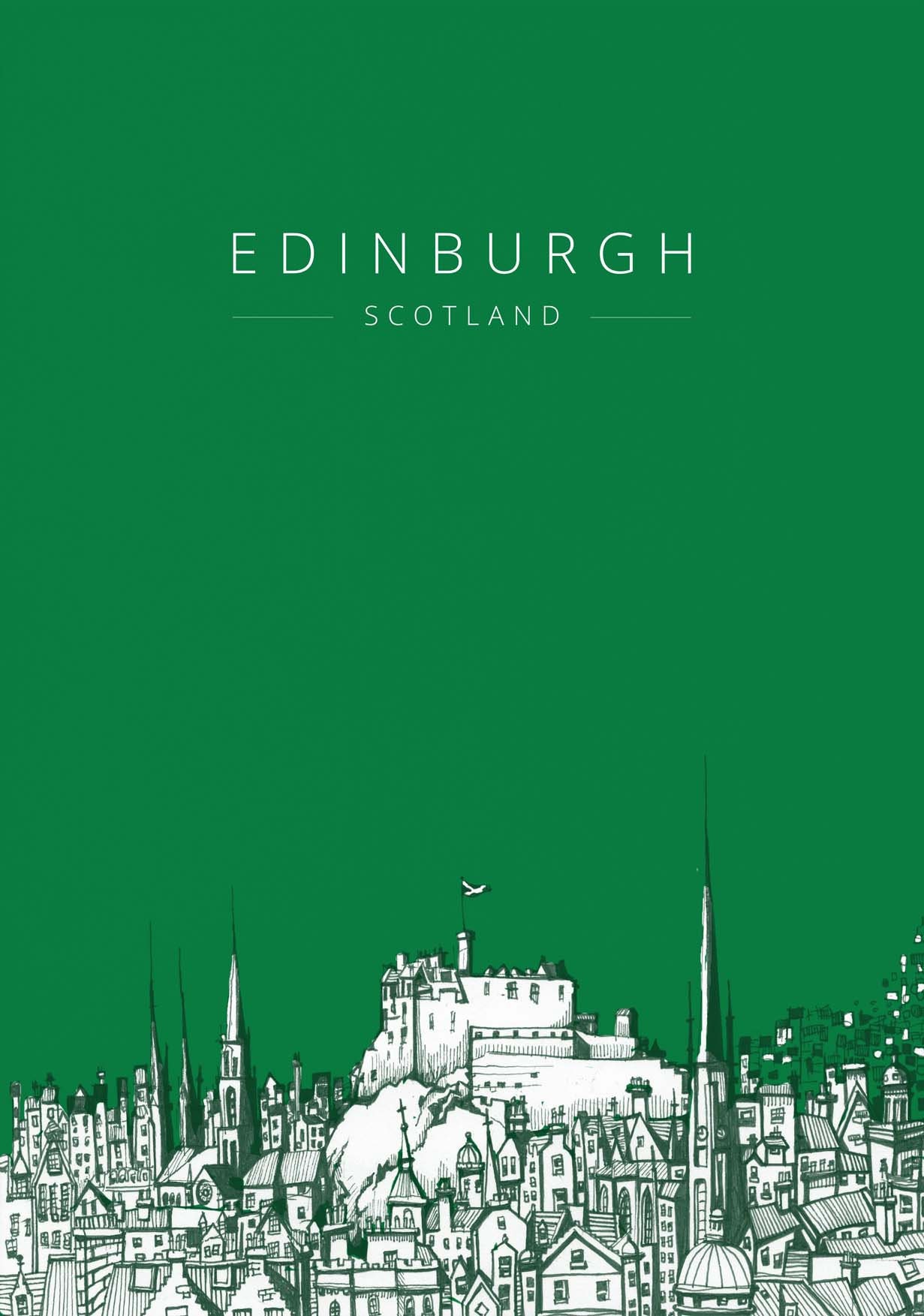 Edinburgh Print Edinburgh Castle Edinburgh Skyline - Etsy