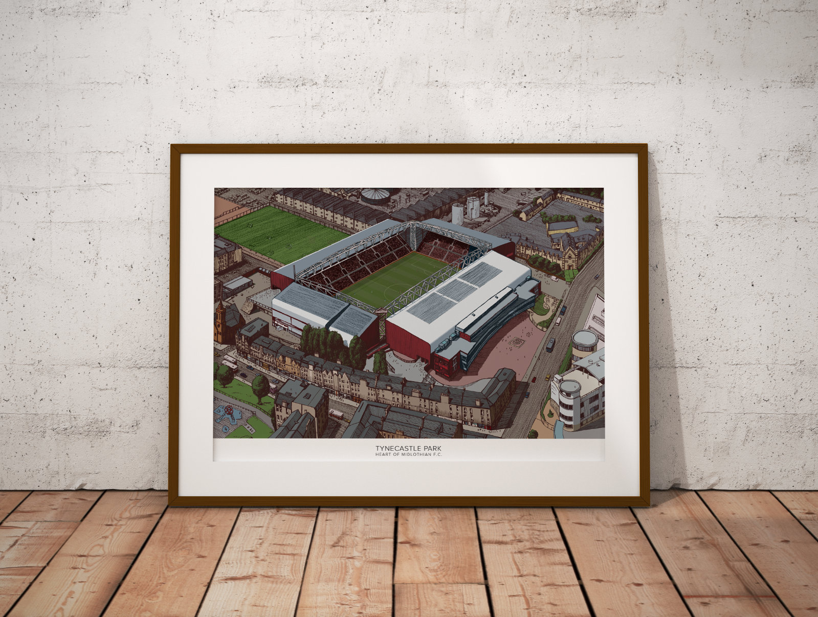 Heart of Midlothian FC, Hearts, Stadium Art, Tynecastle Park Print ...