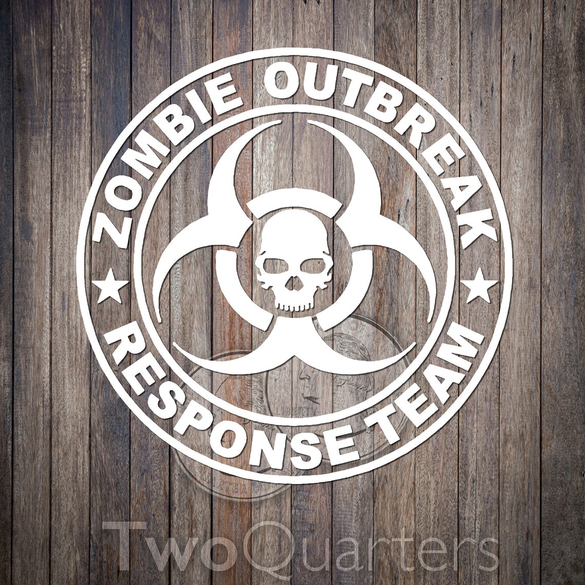Quarantine Zombie Outbreak Vinyl Decal | Etsy