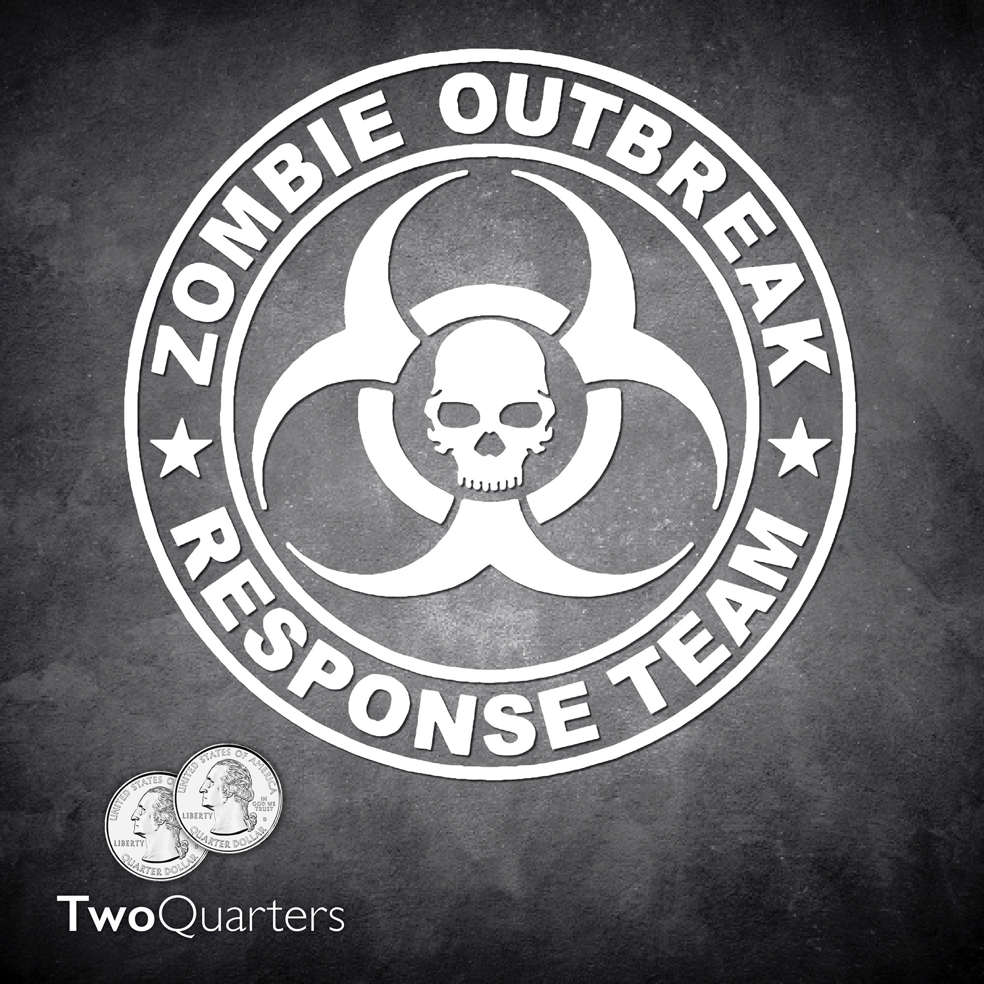 Quarantine Zombie Outbreak Vinyl Decal | Etsy
