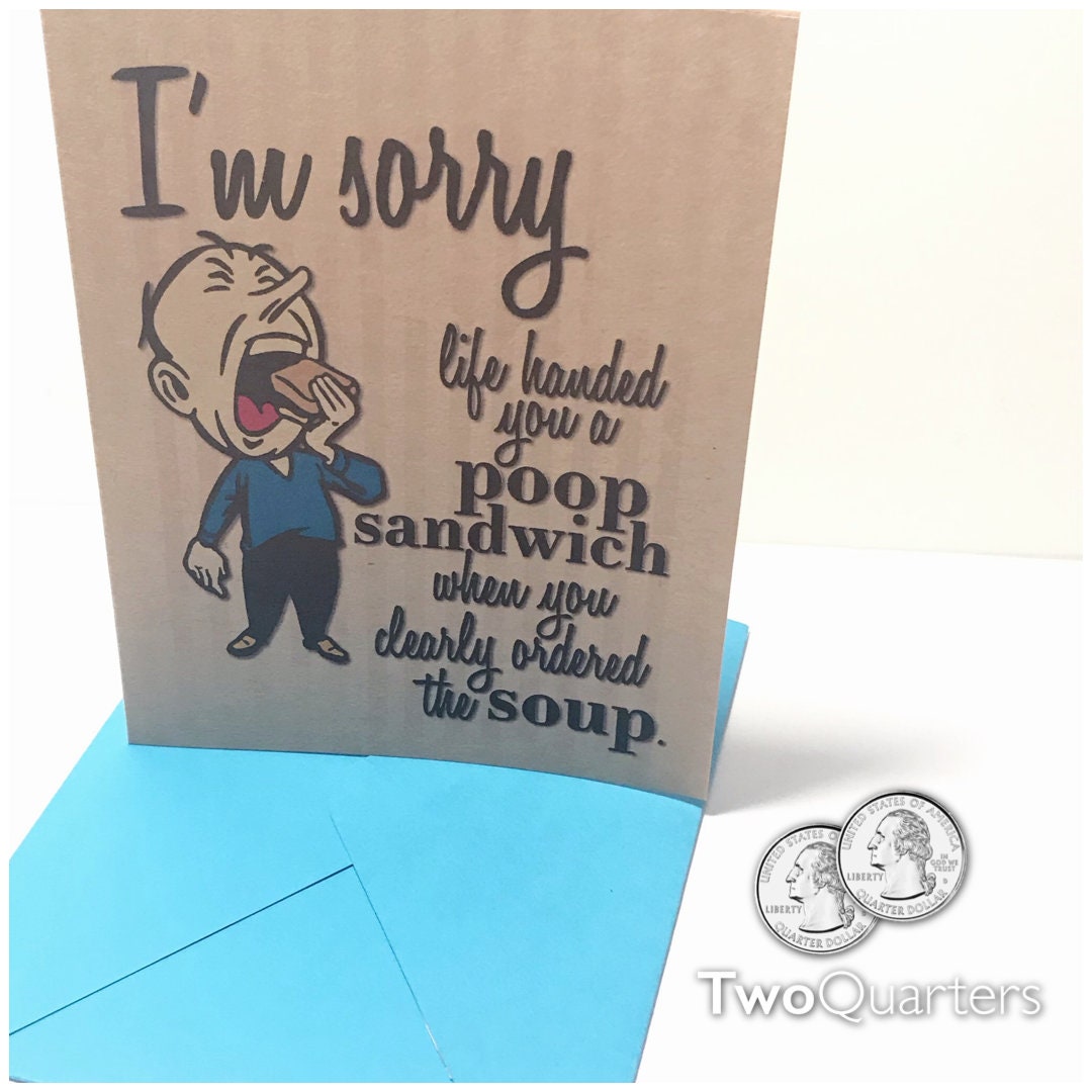 Poop Sandwich Greeting Card - Etsy