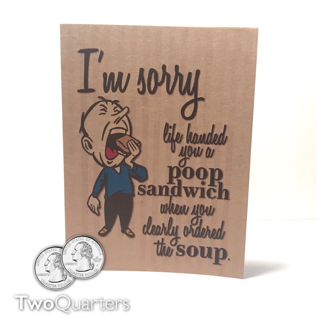 Poop Sandwich Greeting Card - Etsy