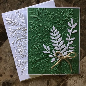 Set of 4 Embossed Leaves Note Cards, Handmade Fall Greeting Cards - Etsy