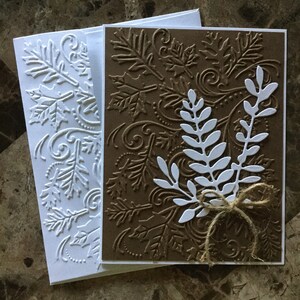 Set of 4 Embossed Leaves Note Cards, Handmade Fall Greeting Cards - Etsy