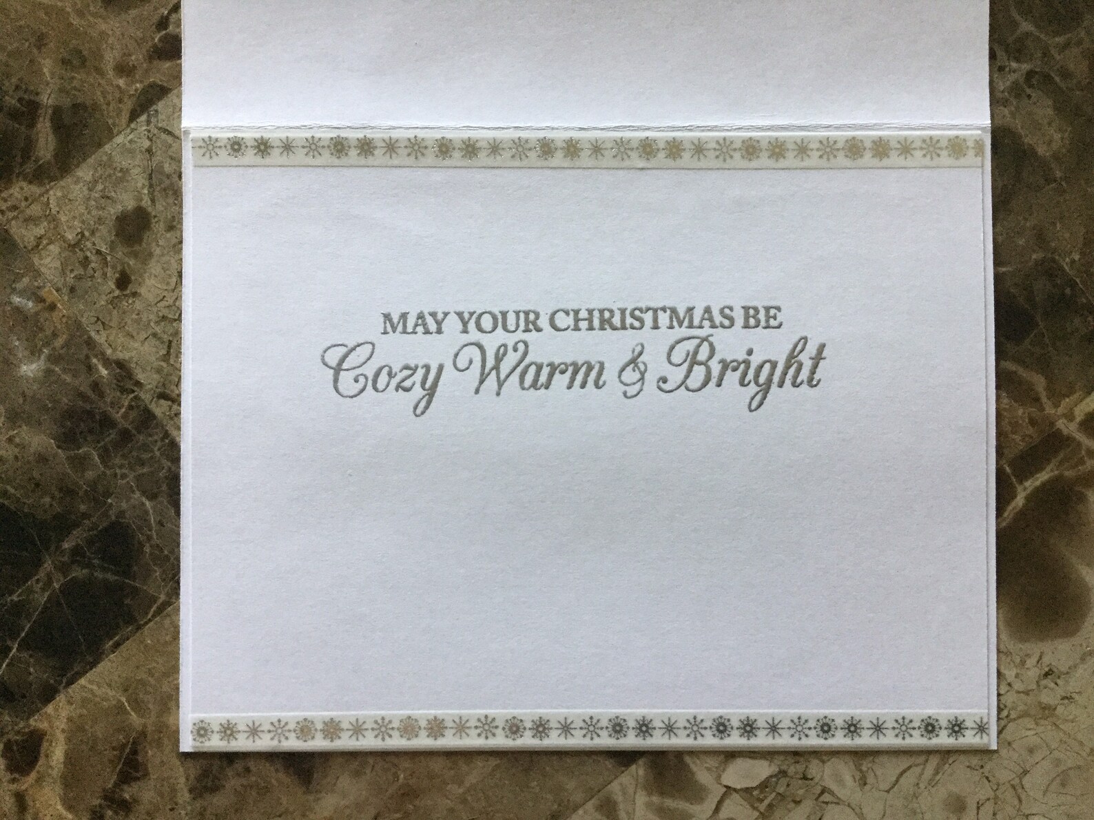 Elegant 3D Glitter Silver Christmas Card, Double Embossed, Unique ...