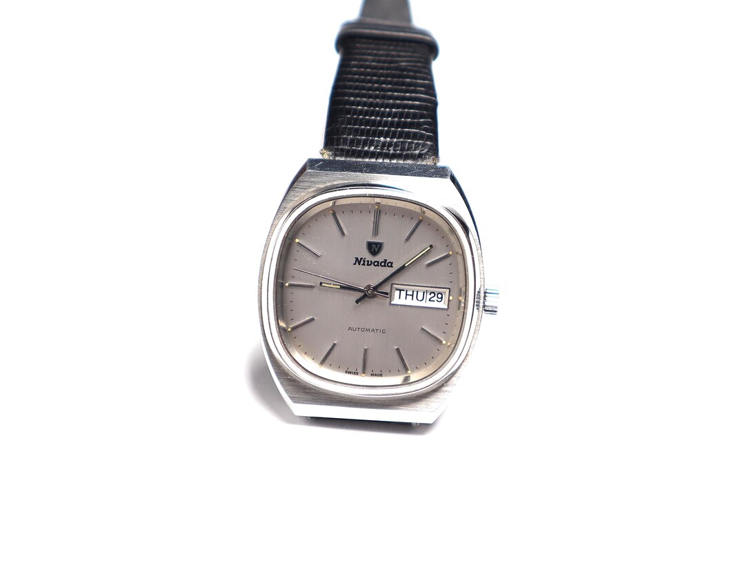 Vintage Nivada Automatic Watch: Swiss ETA 2879 Mechanical Wristwatch - Etsy
