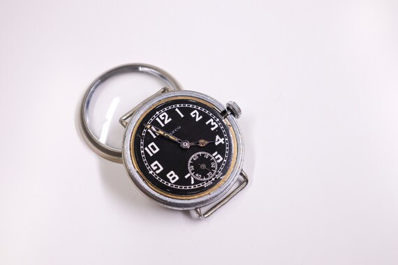 Very rare Military Lanco Swiss Nickel/Chrome Officer … - Gem