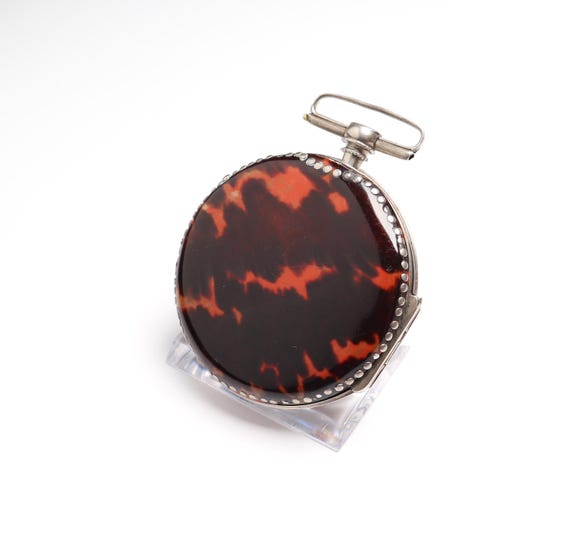 Rare Antique Tortoise shell and Silver Pocket Watch -… - Gem