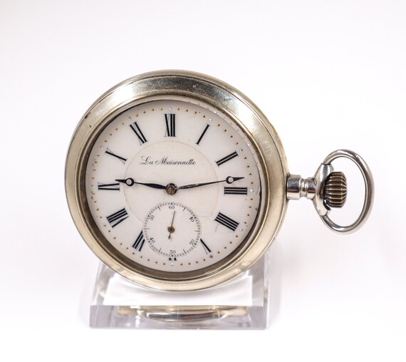 Vintage Huge Pocket Watch , Porcelain dial, Wonderful… - Gem