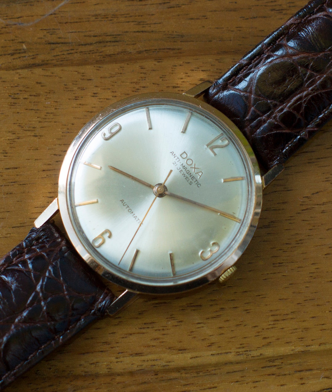 Vintage, Solid 14K Yellow Gold DOXA, Rare Vintage Automatic Watch ...