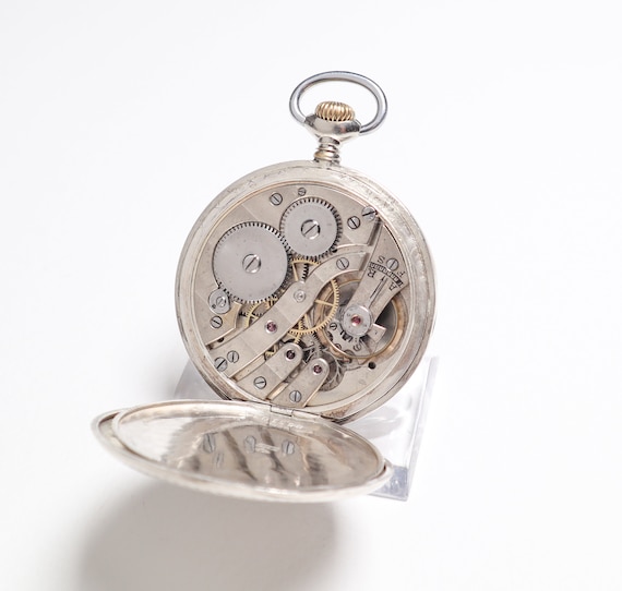 Rare silver Tavannes Watch Co, pocket watch from 1920… - Gem