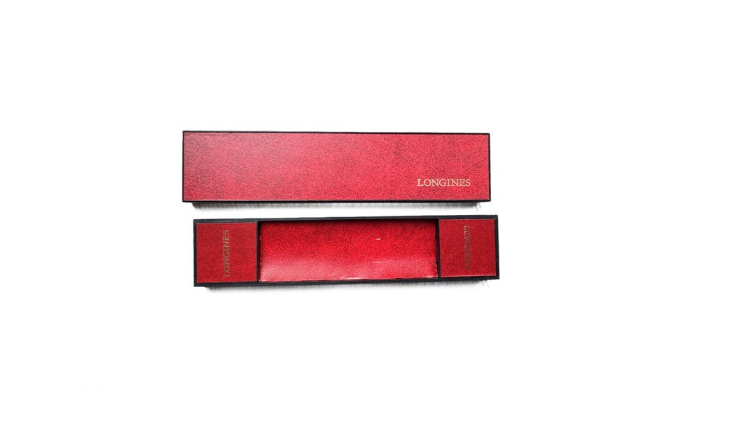Vintage Longines Watch Box: Red Presentation Case With Gold Logo - Etsy