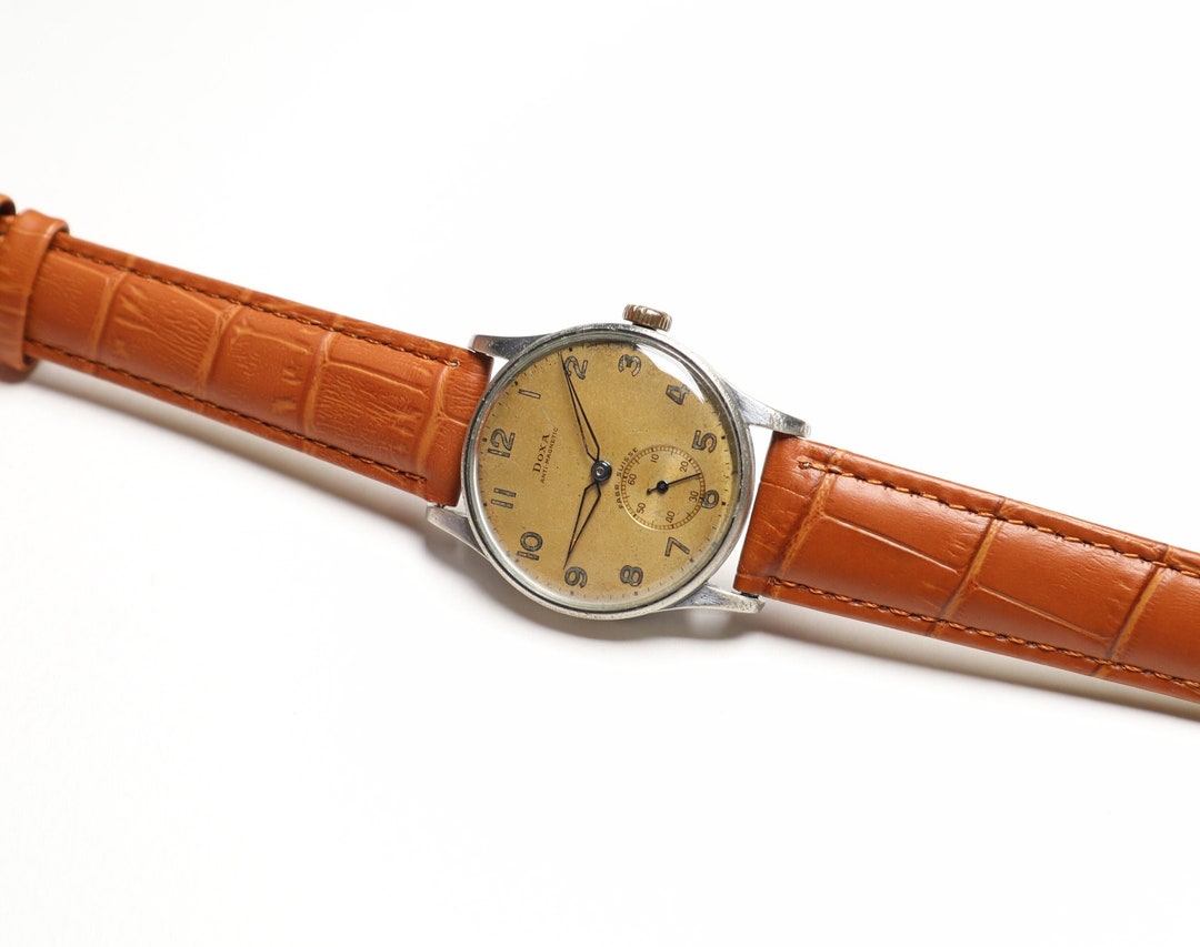 Rare Vintage Doxa Locle From 1940s, Wonderful Patina on Military Style ...