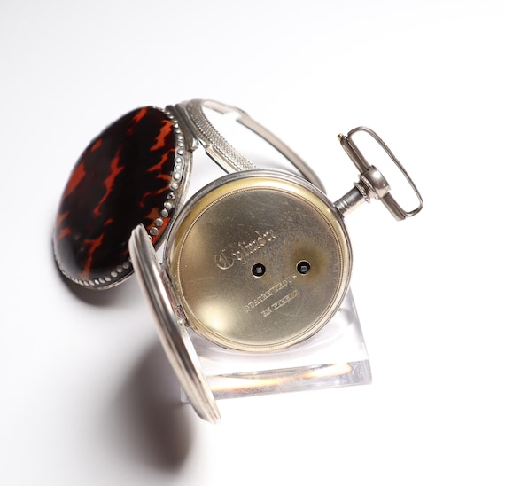 Rare Antique Tortoise shell and Silver Pocket Watch -… - Gem