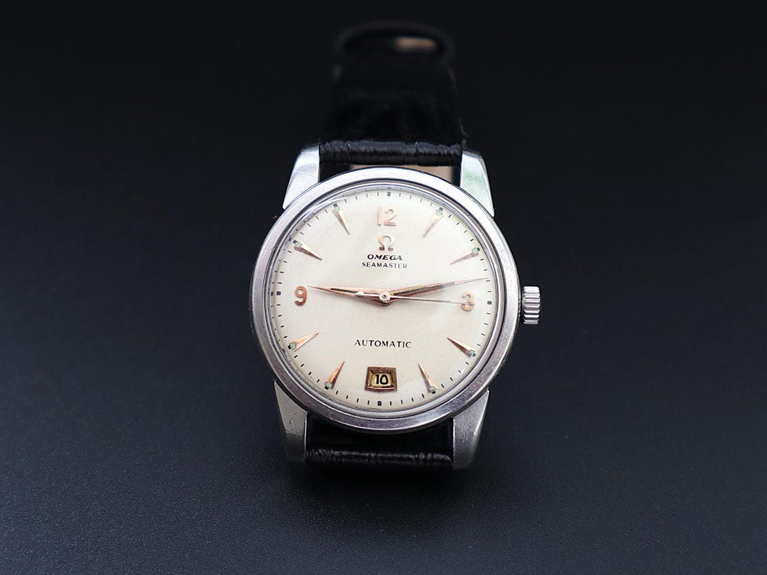 Vintage Omega Automatic Watch: 1950s Swiss Stainless Steel Timepiece - Etsy