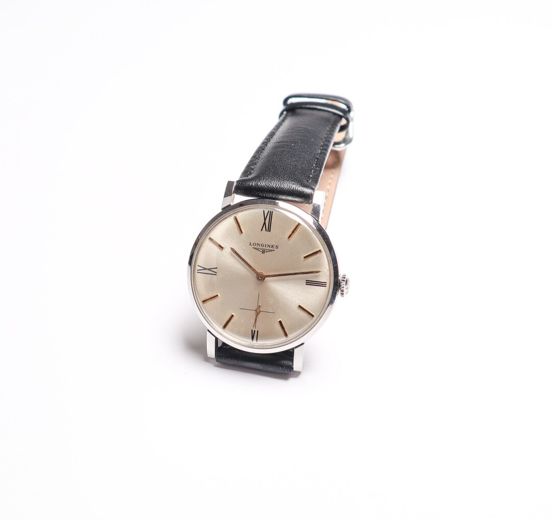 Wonderful Vintage Longines, Original Untouched Silver Sunburst Dial ...