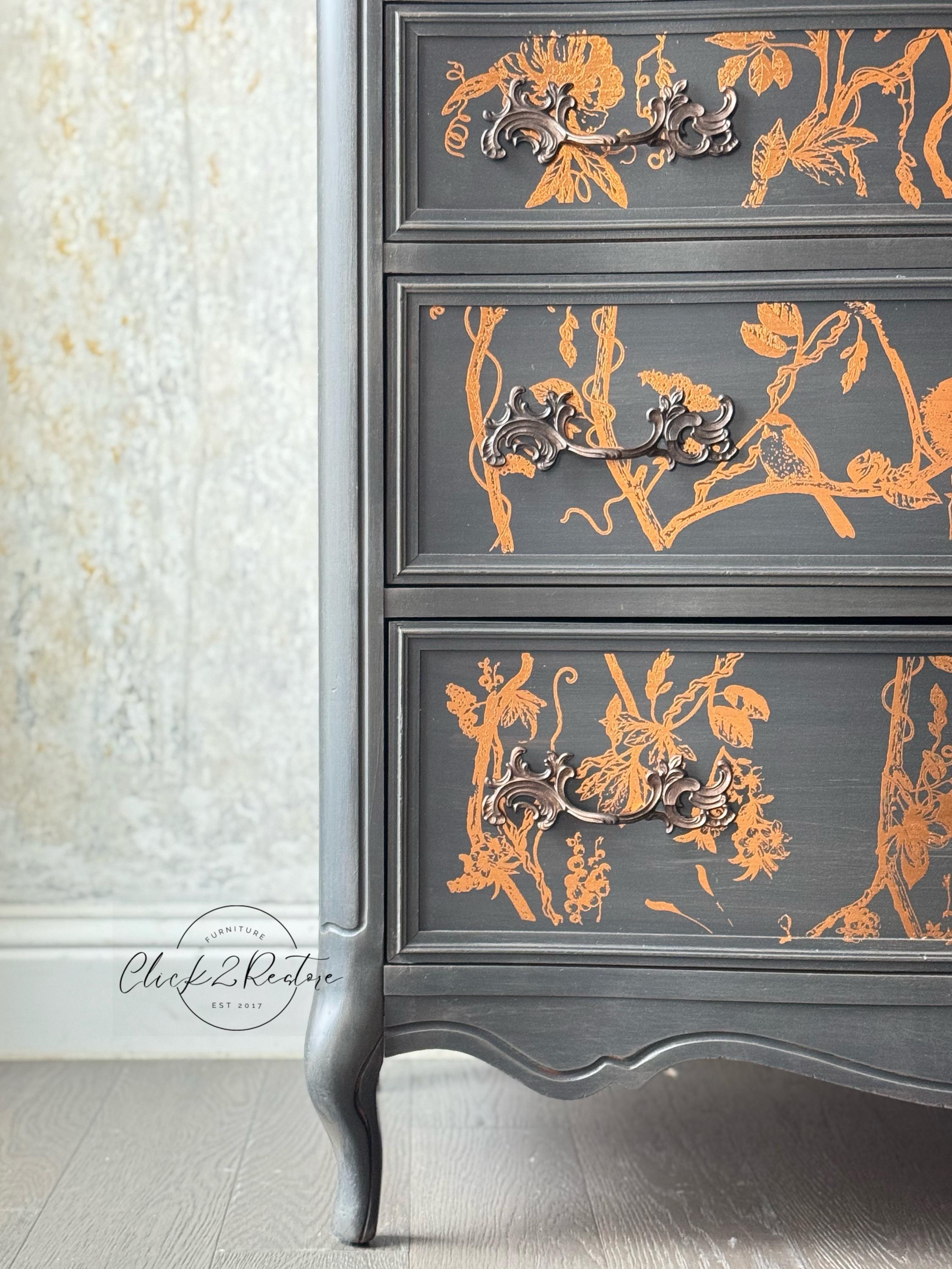 Vintage Boho Desk. Painted Desk. Office Furniture. Bedroom Furniture ...