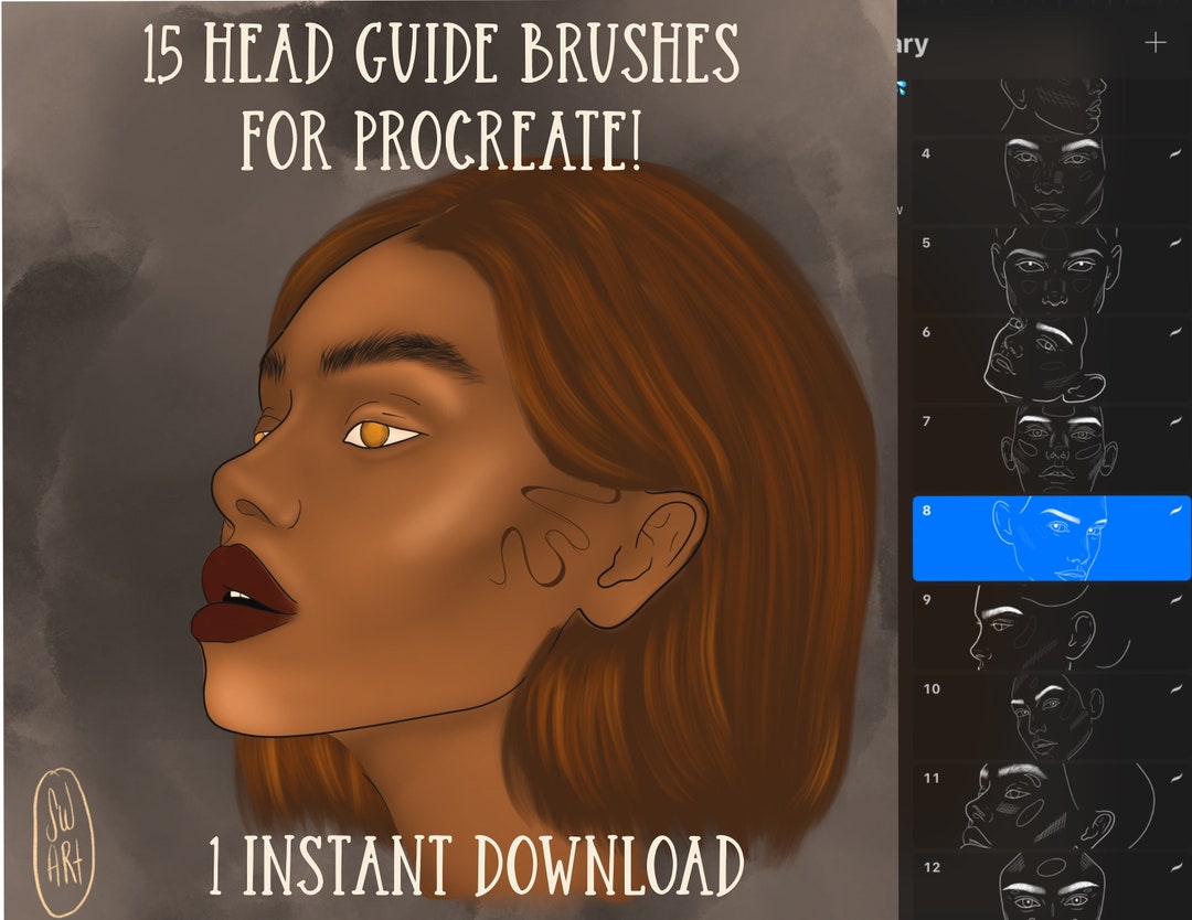 Procreate Portrait Brush Presets - Etsy