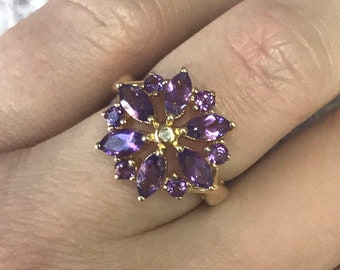 Flower Split Ring - Etsy