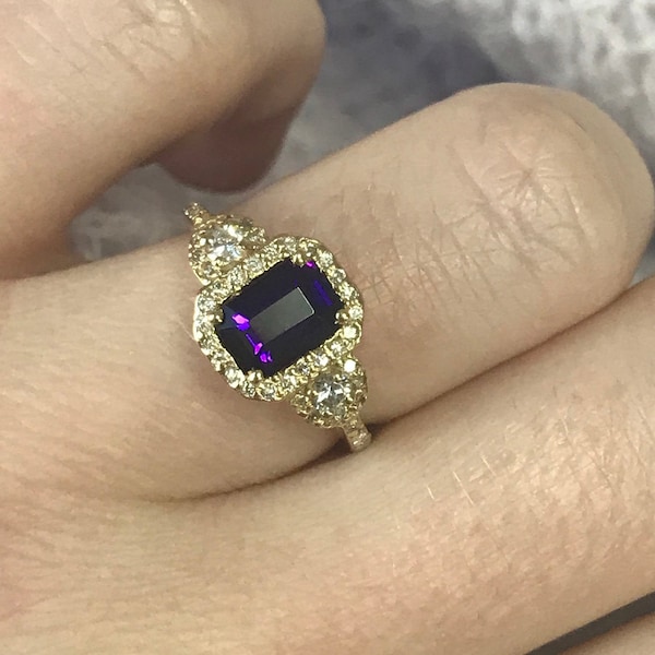 Purple Engagement Rings - Etsy