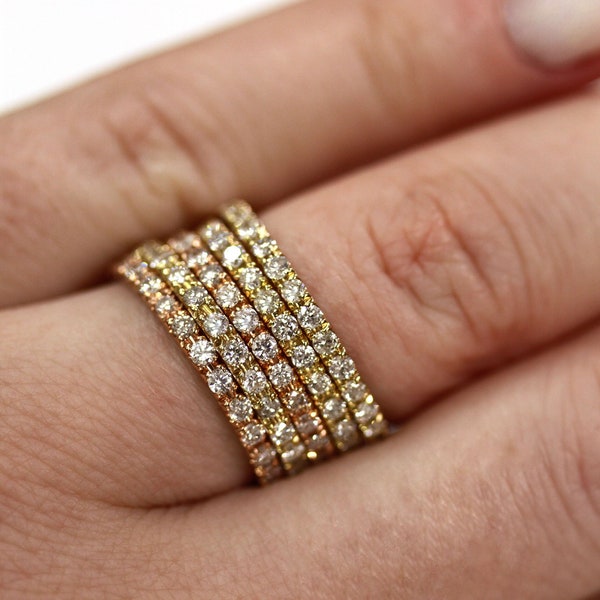 Thin Diamond Band - Etsy