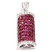 2.35 Ct Tw Natural Ruby & Diamond Gold Bar Drop Pendant Pave Red Ruby ...