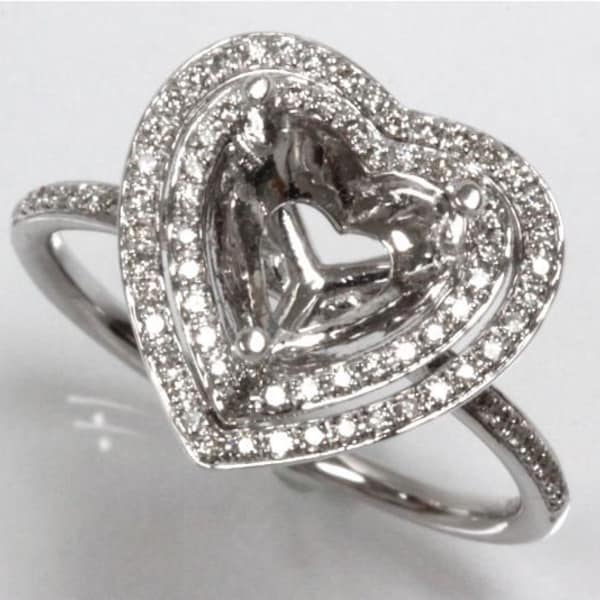 Ring Settings Heart Shaped Stone - Etsy