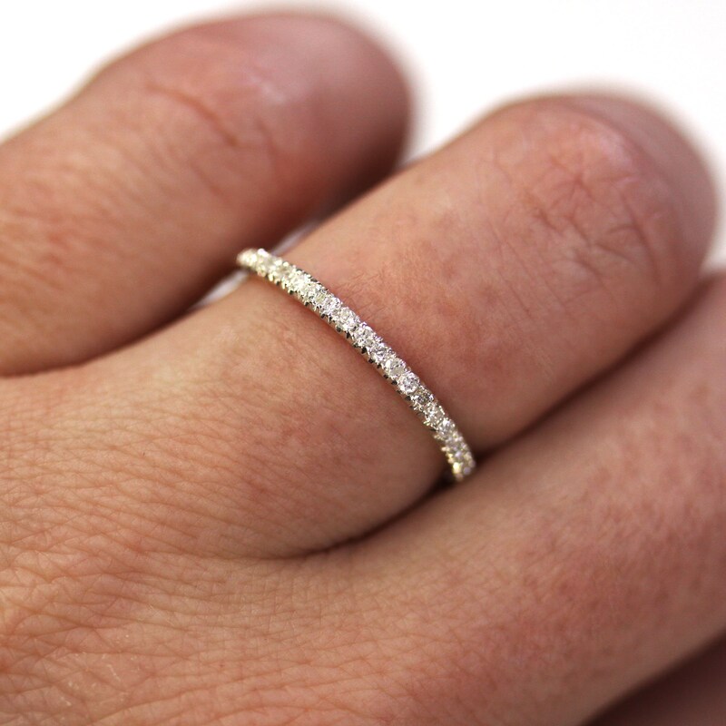 Thin Diamond Band - Etsy