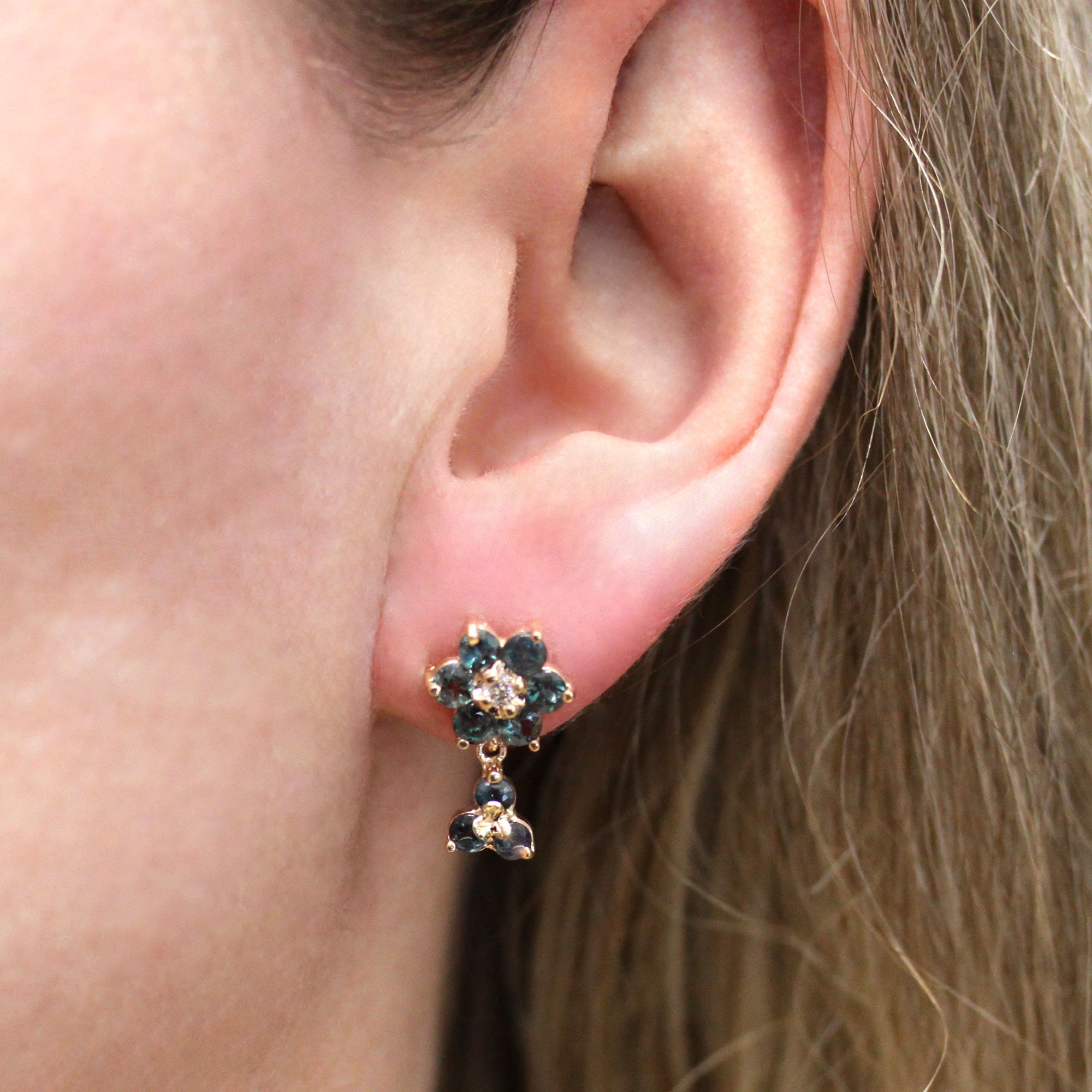 2.65 Ctw Natural Color Change Alexandrite & Diamond Flower - Etsy