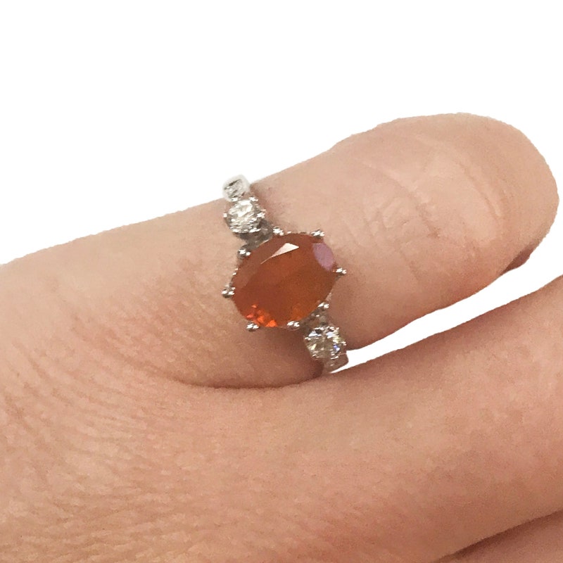 Orange Flower Ring - Etsy