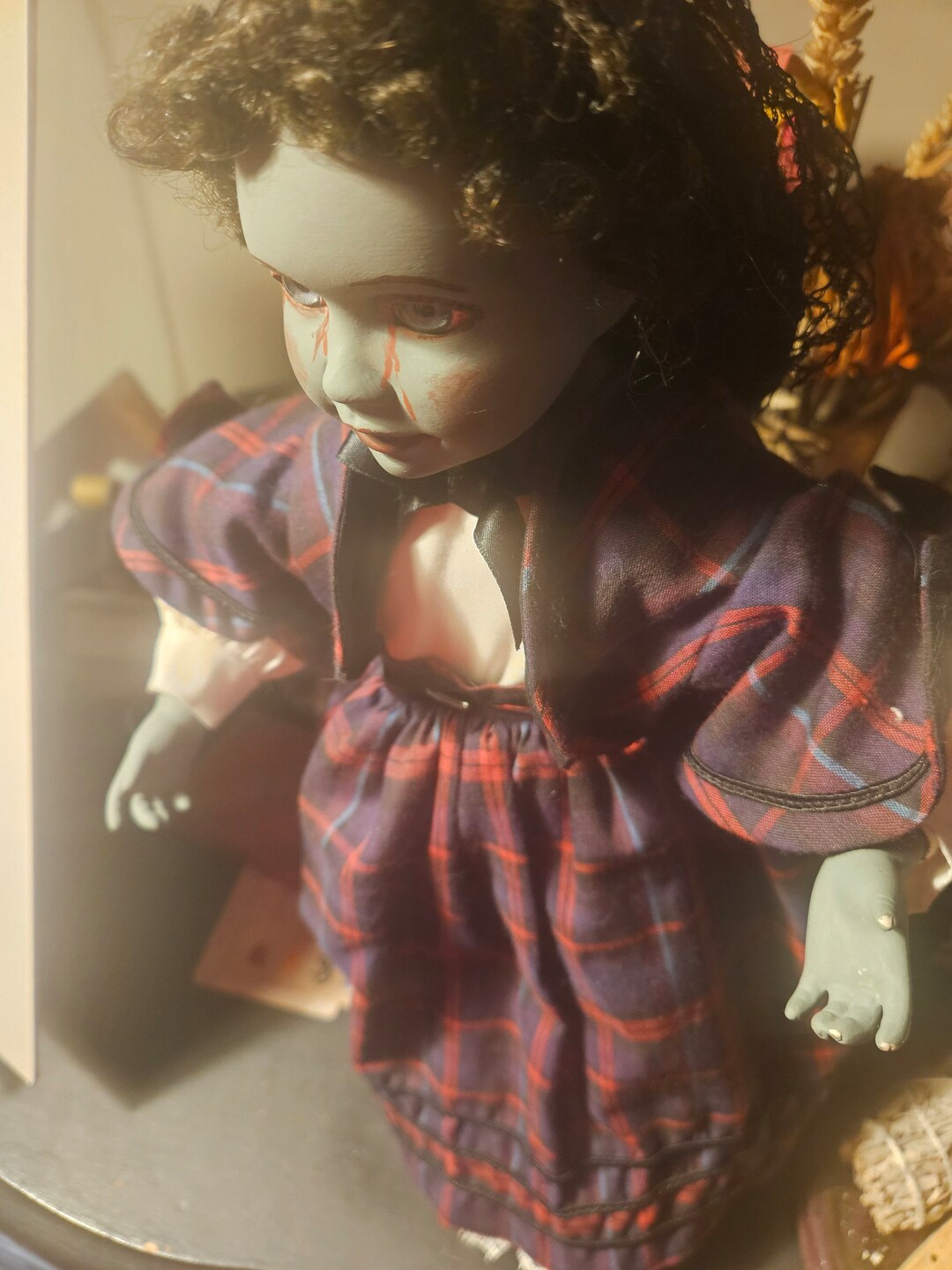 Bloodshot Betty Doll Repainted Porcelain Doll Upcycled Goth Horror Doll ...
