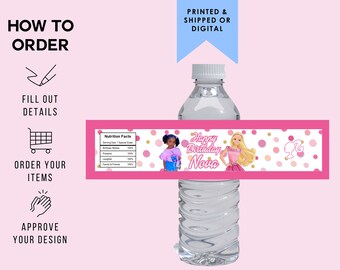 Barbie Bottle Label | Etsy