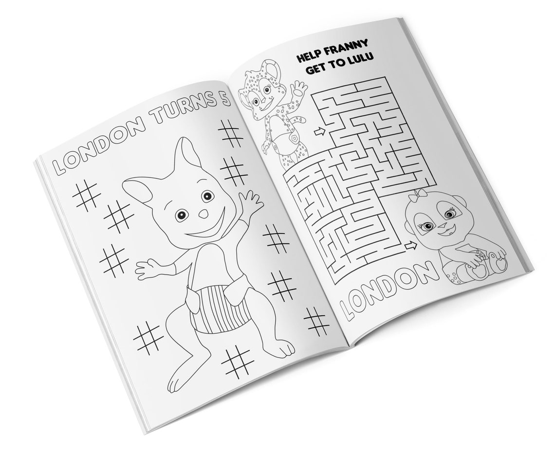 Word Party Inspired Custom Coloring Book Party Favor Word | Etsy