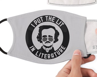 Edgar Poe Face Mask - Etsy