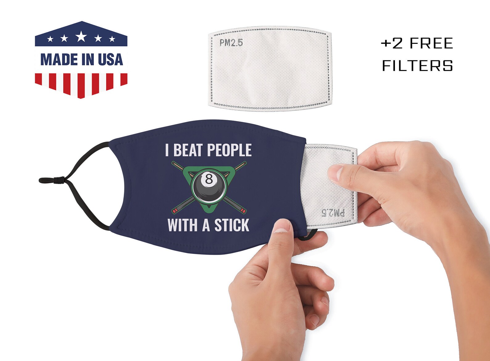 Billiards Face Mask / 8 Ball Mask / Pool Face Mask / I Beat | Etsy