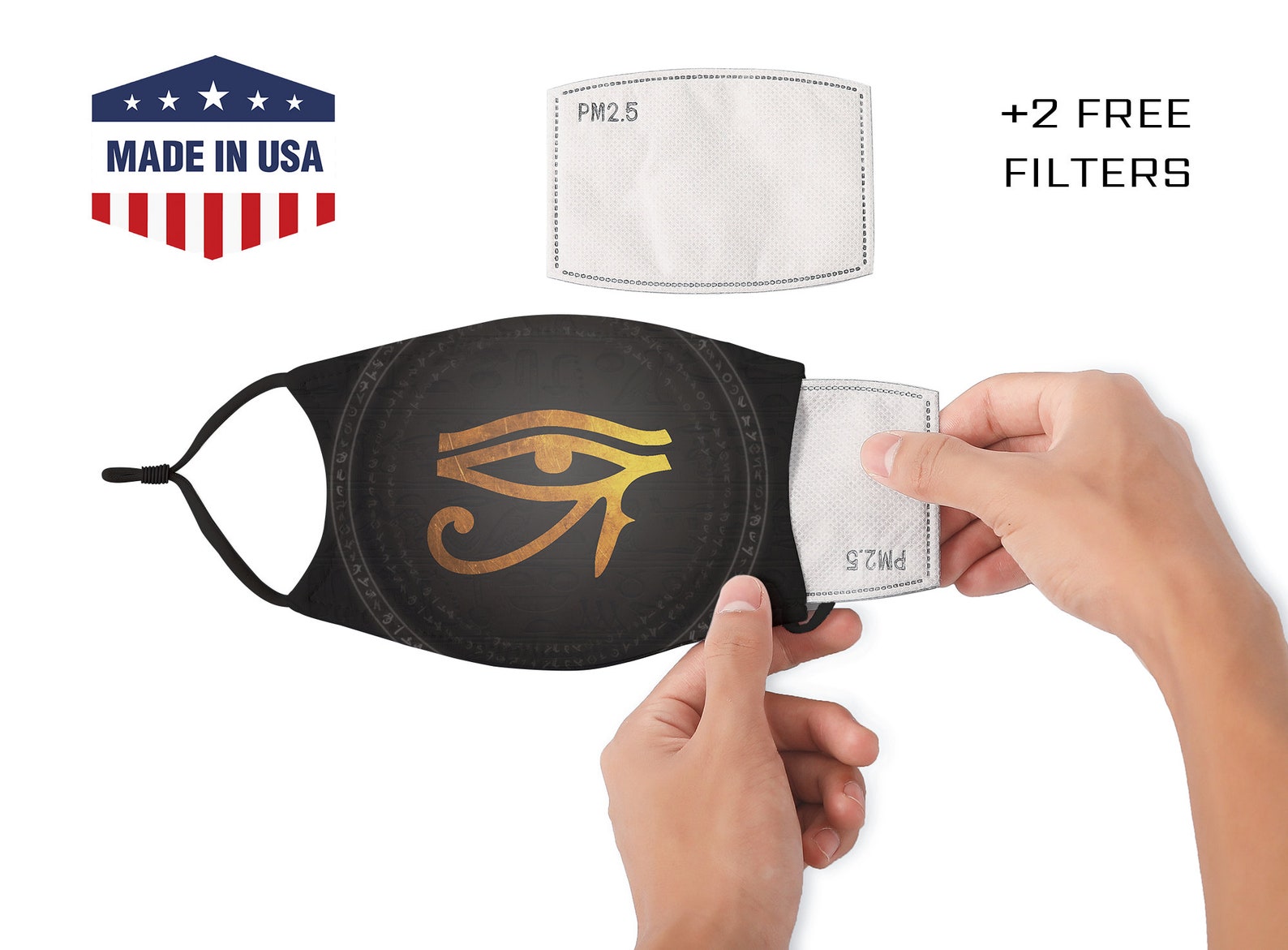 Pharaoh Face Mask / Eye of Horus Mask / Egypt Mask / Egyptian - Etsy