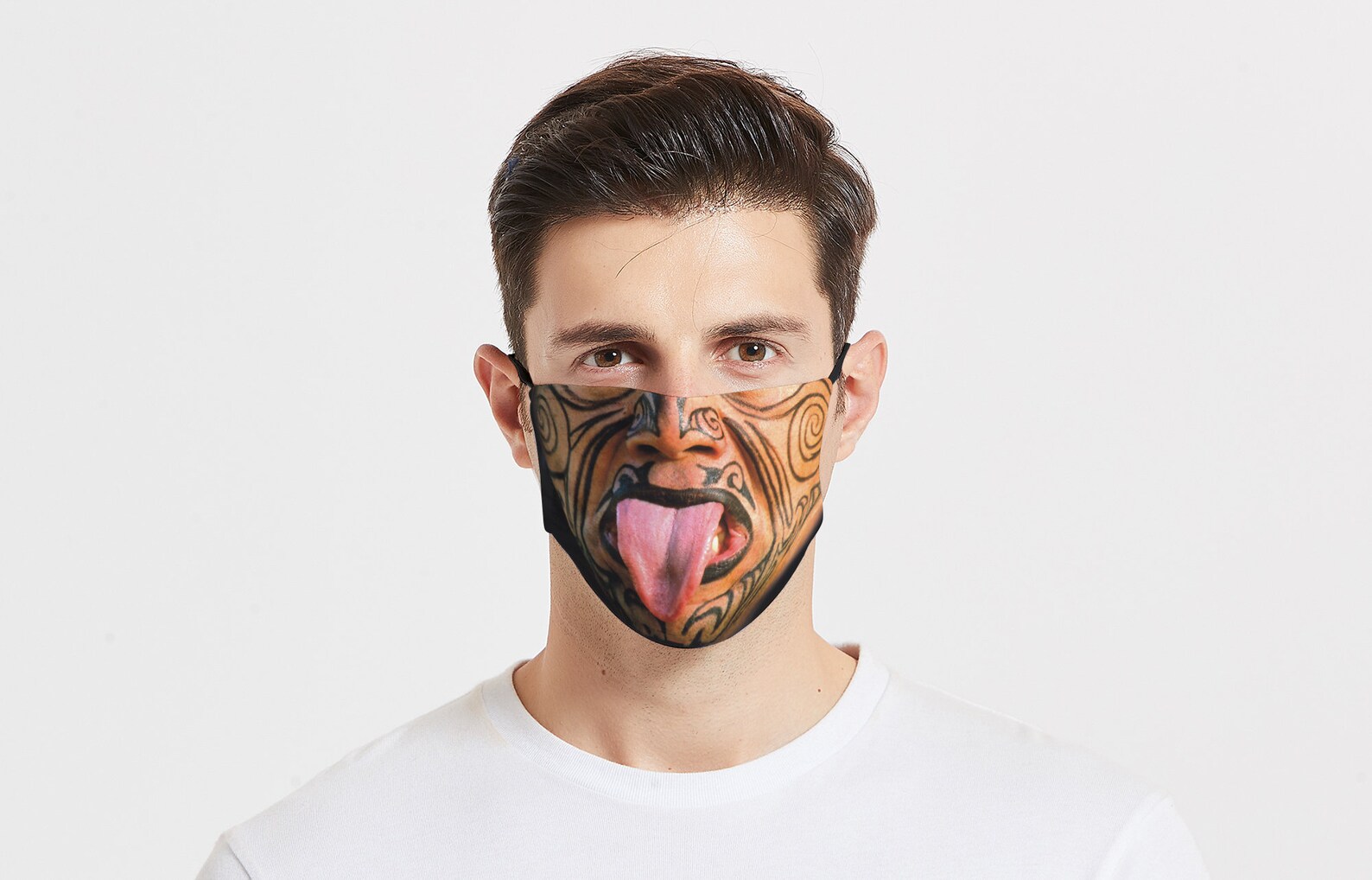 Maori Face Mask / Polynesian Face Mask / Tongue Out Mask / | Etsy