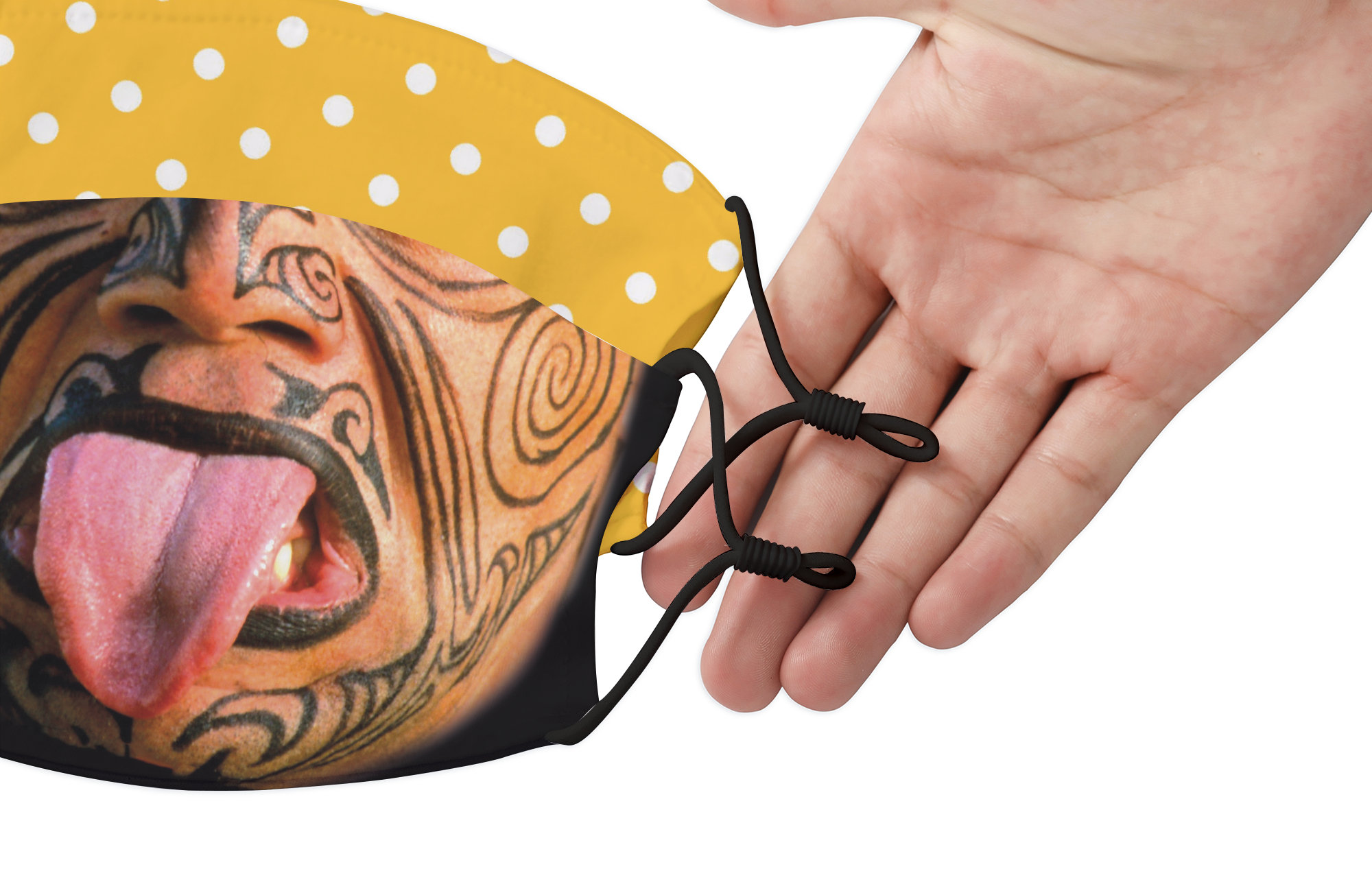 Maori Face Mask / Polynesian Face Mask / Tongue Out Mask / | Etsy