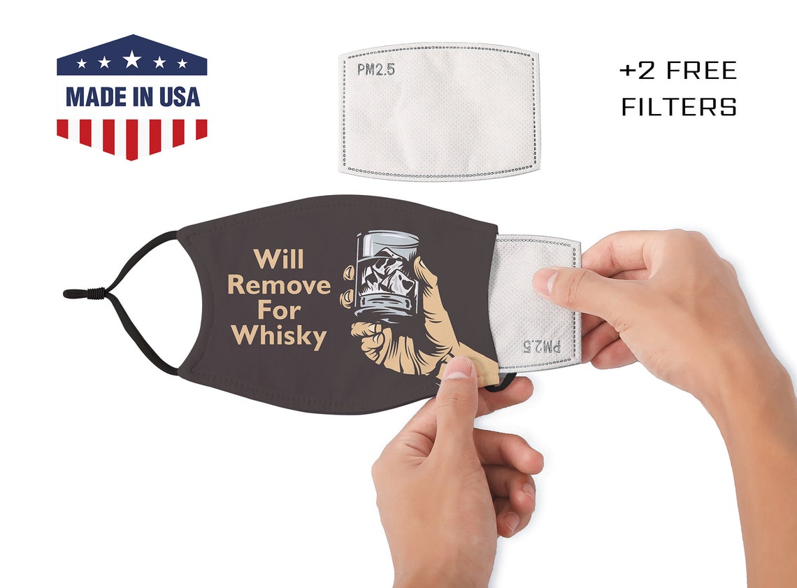 Whisky Face Mask / Will Remove For Whisky Mask / Whiskey Mask | Etsy