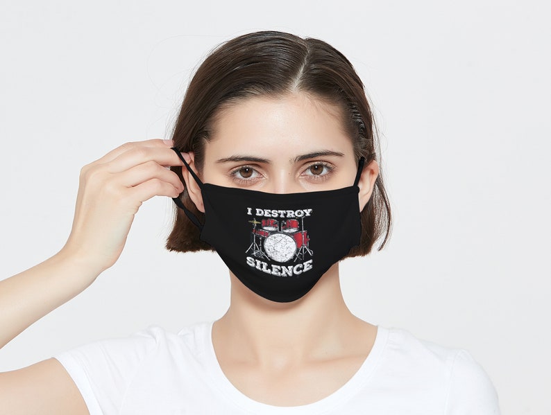Drum Face Mask / Drummer Face Mask / Music Lover Face Mask / - Etsy