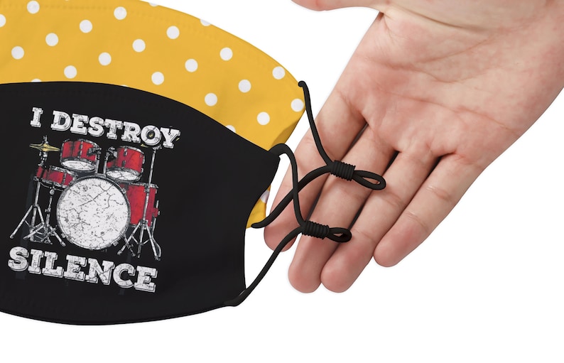 Drum Face Mask / Drummer Face Mask / Music Lover Face Mask / - Etsy