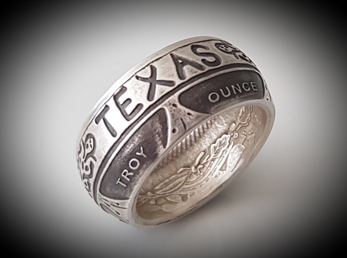 Coin Ring - Münzring - Texas Ranger- 1 Unze Silber - Etsy.de